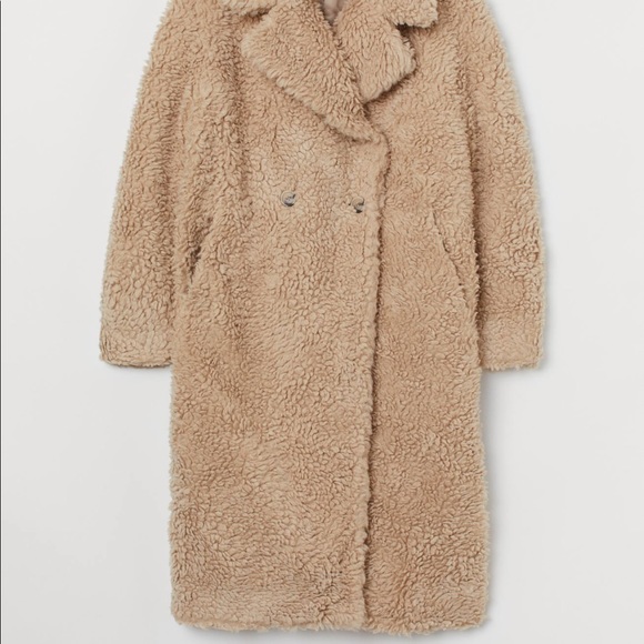 H&M | Jackets & Coats | Hm Like Max Mara Teddy Fur Shearing Coat ...